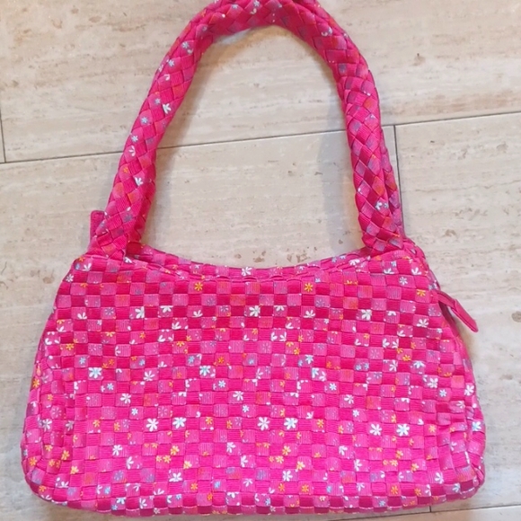 The Sak | Bags | The Sak Hot Pink Floral Design Unique Shoulder Bag ...